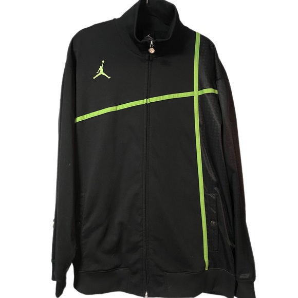 Jordan | Jackets & Coats | Air Jordan Mens Black And Neon Green Track ...